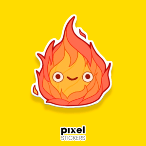 Calcifer Castelo Animado - pixelstickers